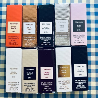10Pc Tom Ford Fragrance Collection For Women Perfume Sample Spray Set ...