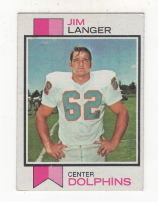 1973 TOPPS FOOTBALL ROOKIE JIM LANGER MIAMI DOLPHINS #341 | eBay