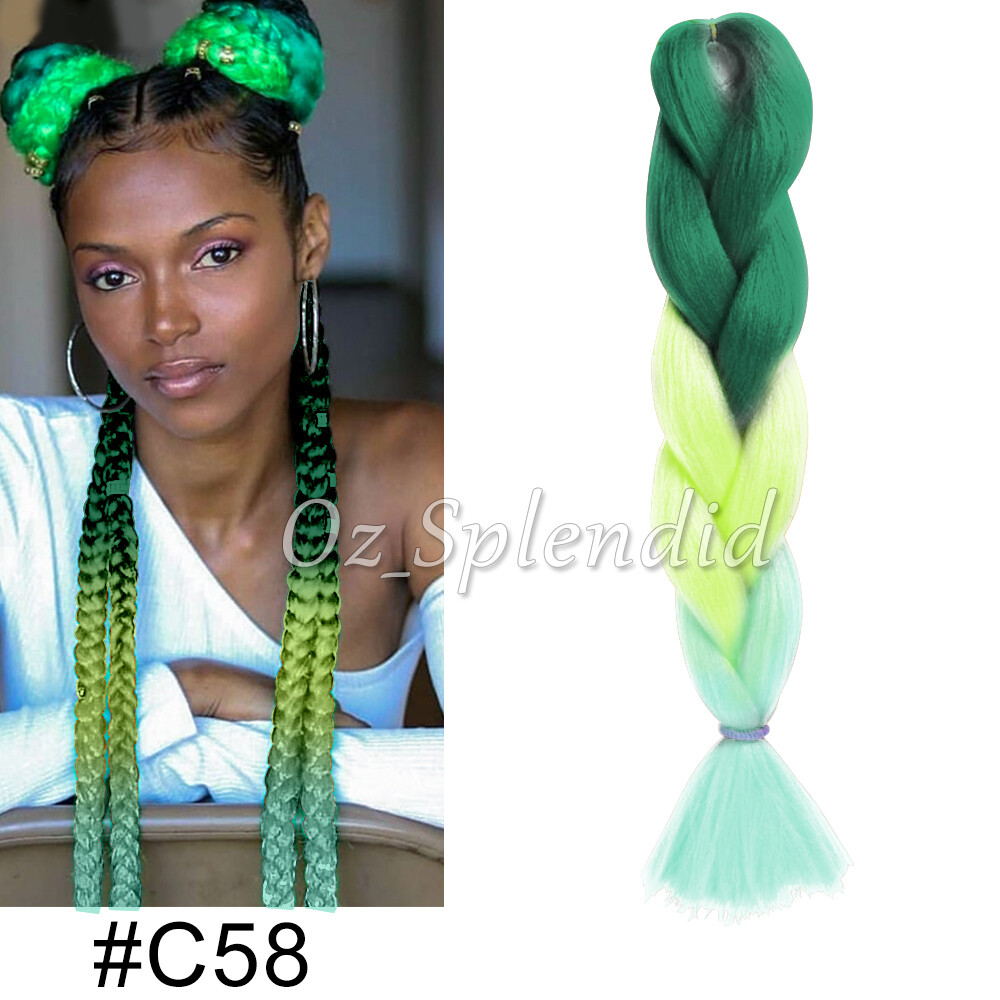 JUMBO Braiding Hair Kanekalon Hair Extensions Synthetic Fiber Crochet ...