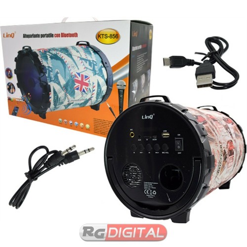 ALTOPARLANTE SUBWOOFER PORTATILE 6.5 POLLICI LINQ KTS-856 RADIO BLUETOOHTMP3 AUX 6970334027032 ...