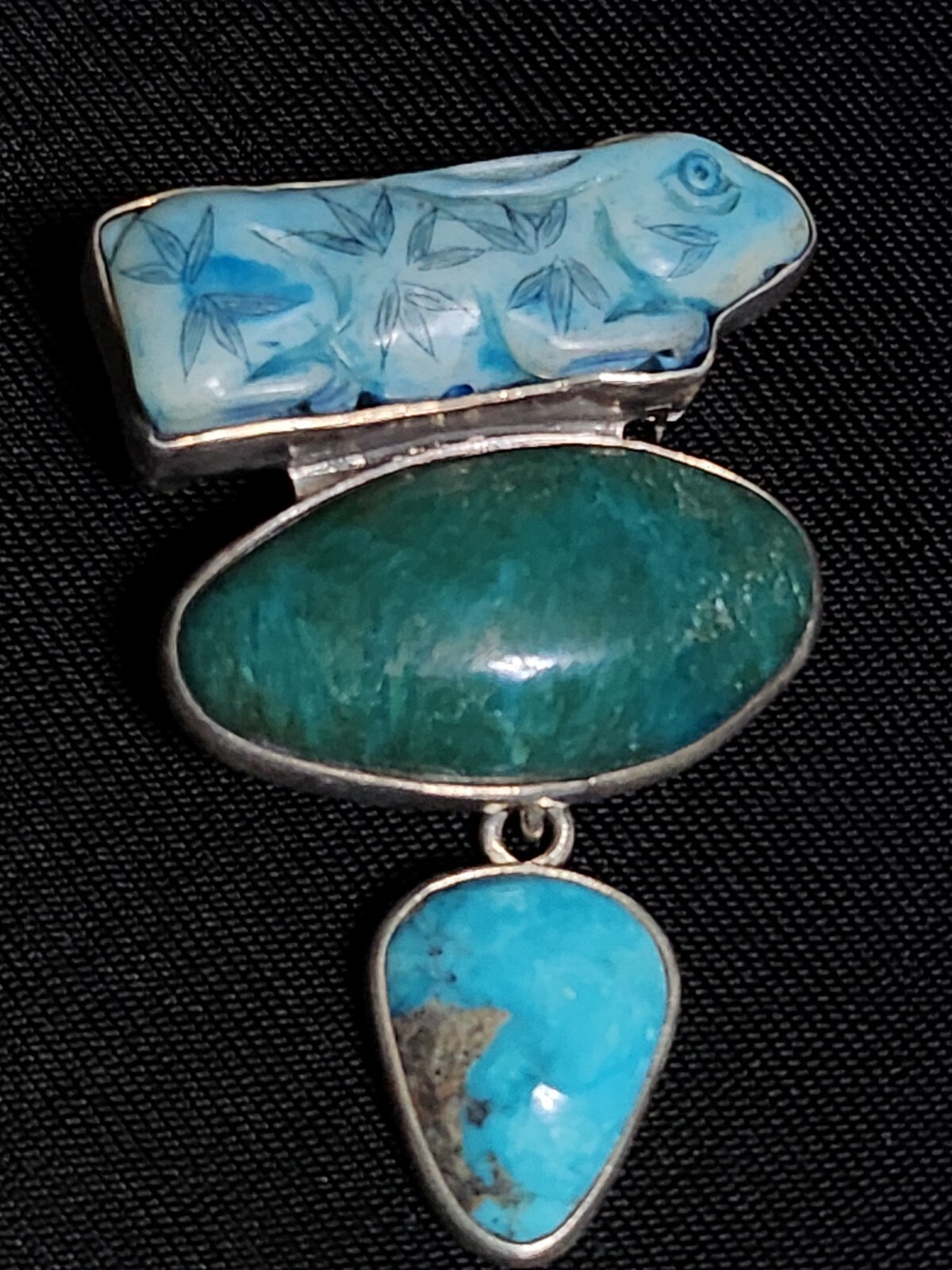 RARE Amy Kahn Russell Turquoise 925 Sterling Silver C… - Gem