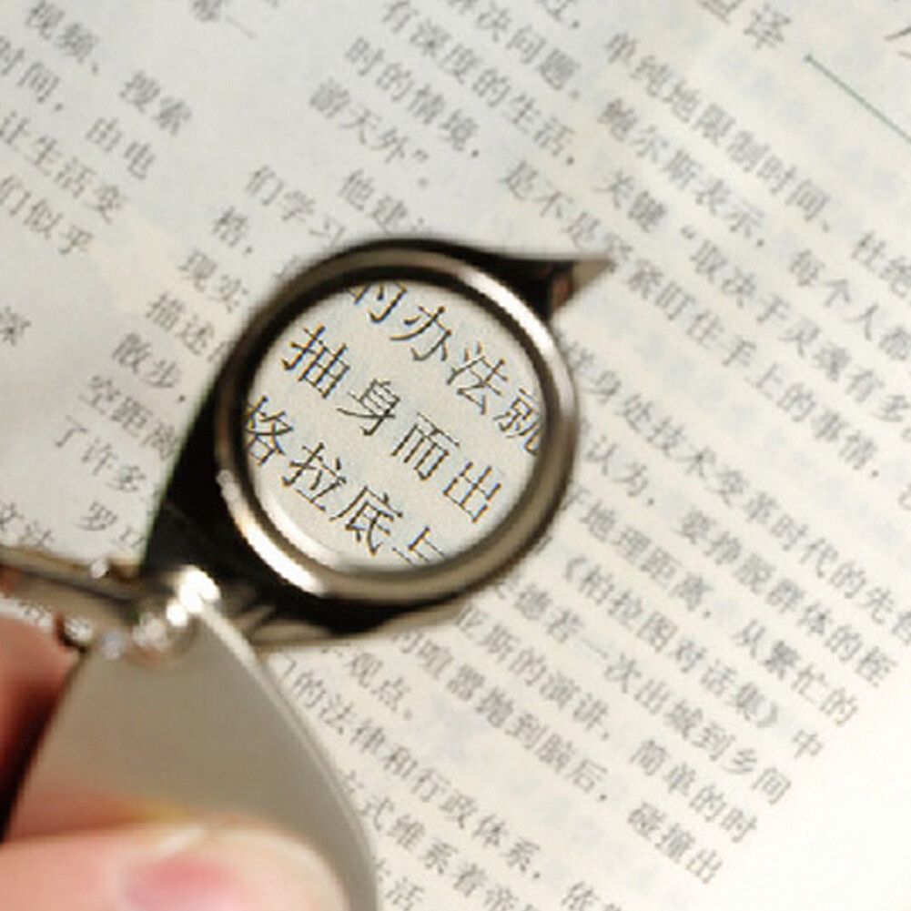 Folding magnifier pocket glass With Key Ring Portable Magnifier ...
