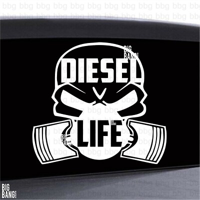 Diesel Life Decal Sticker Vinyl Lettering Window Truck 4x4 Dirty Soot ...