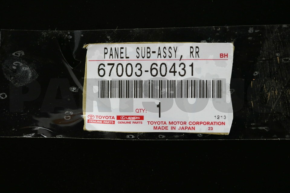 6700360431 Genuine Toyota PANEL SUB-ASSY RR 67003-60431 | eBay