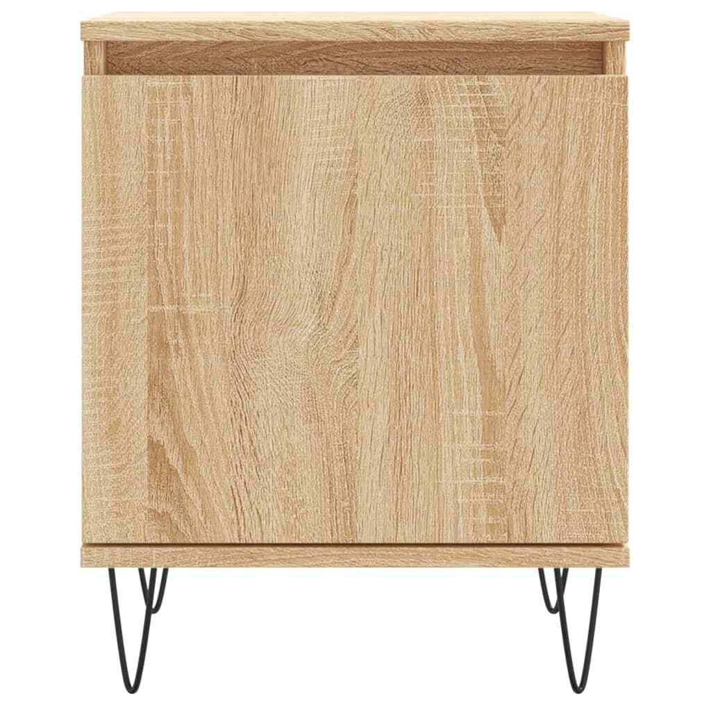 Tables de chevet 2pcs ch ne sonoma 40x30x50cm bois d'ing nierie | eBay