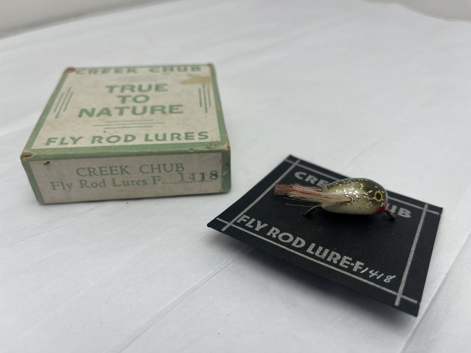 Vintage 1940's Creek Chub Fly Rod Lure F 1418 Dingbat with Original Box ...