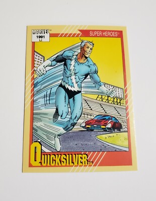 Marvel Impel 1991 Quicksilver Super Heroes Trading Card 25 MCU Series 2 ...