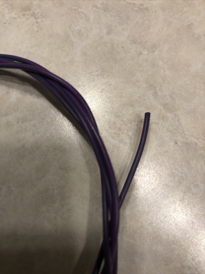 Automotive Wire AWG Violet /w Green Stripe (VT-GN) 20 GA Wire 3 Ft Feet ...