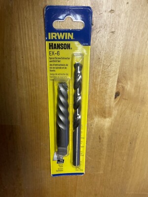 Irwin 1/2"-13NC Tap & Drill 1897530 Hanson & X-6 Screw Extractor 53706 ...