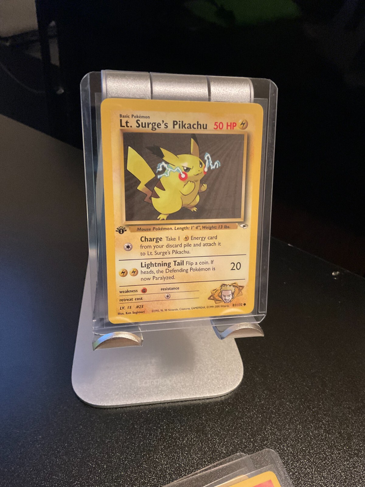 Pokémon TCG Lt. Surge's Pikachu Gym Heroes 81/132 Regular 1st Edition ...