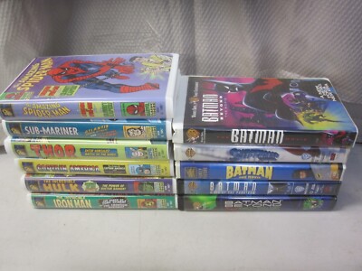 Vintage Marvel Comics & DC Universe Heroes Animation VHS Tapes - Lot of ...