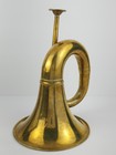 Vintage Brass Tone Metal Horn Short Bugle 6" Wide Bell Wind Musical ...