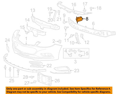 GM OEM 16-19 Cruze Front Bumper Grille Bumper Components-Bumper Bracket ...