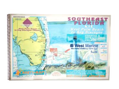 Waterproof Nautical Chart Kit Florida West Palm Beach to Key Biscayne ...