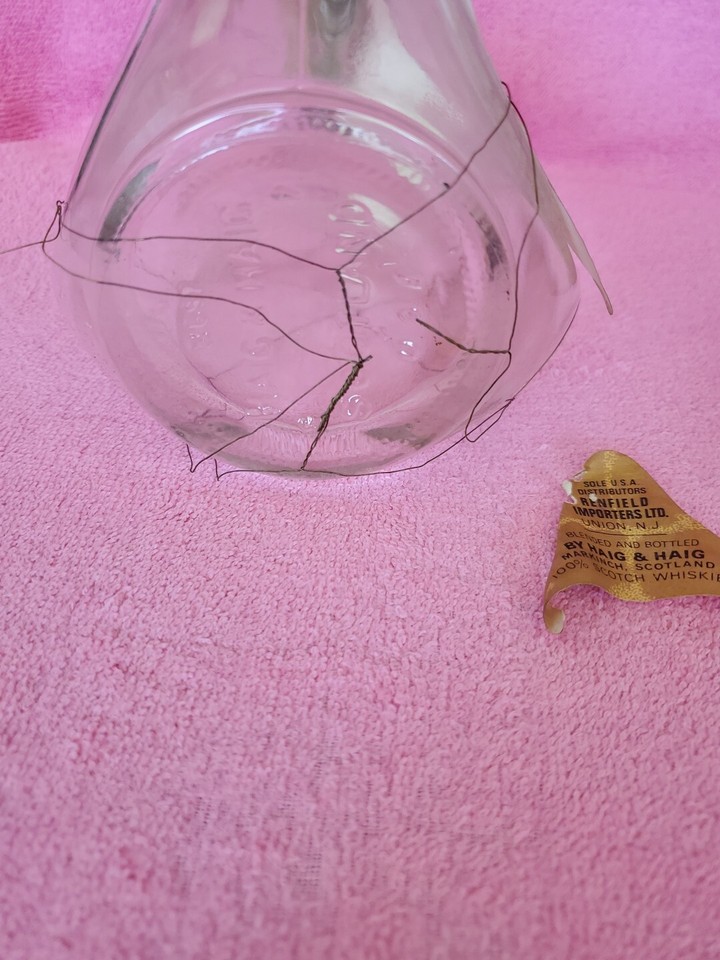 VINTAGE PINCH HAIG DIMPLE SCOTCH WHISKY 3-SIDED BOTTLE WITH CAP EMPTY ...