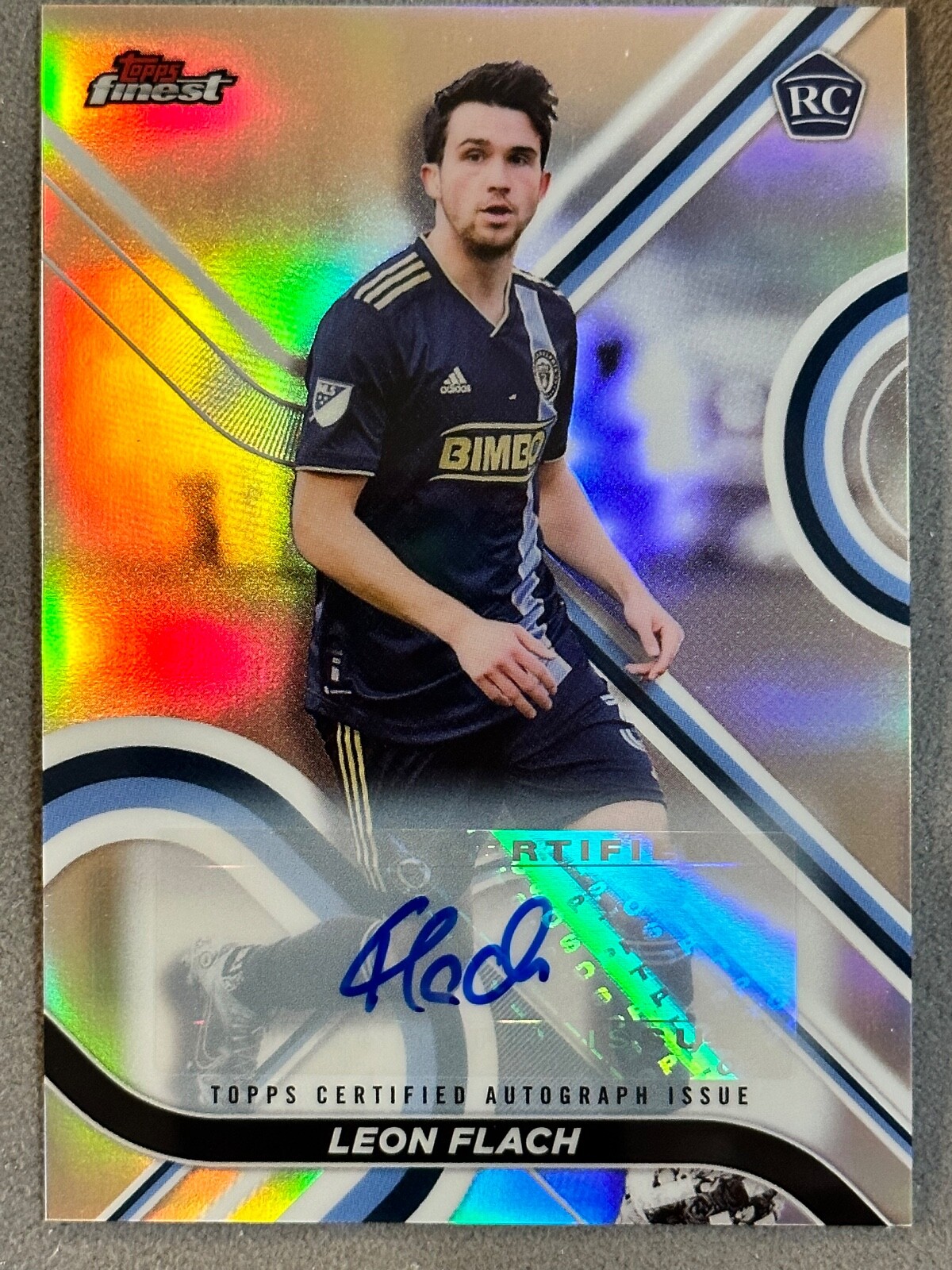 2022 Topps Finest MLS Leon Flach Refractor Auto #88 Philadelphia Union | eBay