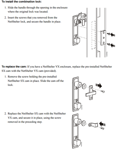 5 Combination Lock Handles for APC netshelter AR8132A EMKA 1155-U1 ...