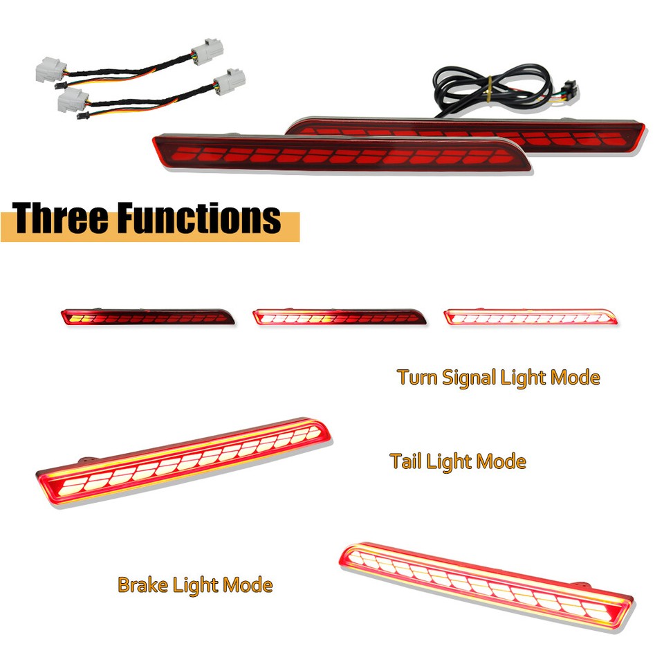 For Toyota Sienna 2021-2026 LED Rear Bumper Light Fog Lamp Brake Signal ...