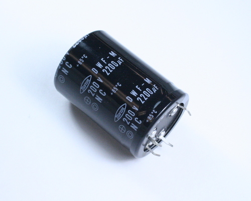 5pcs 2200uF 200V Radial Snap In Mount Electrolytic Aluminum Capacitor ...