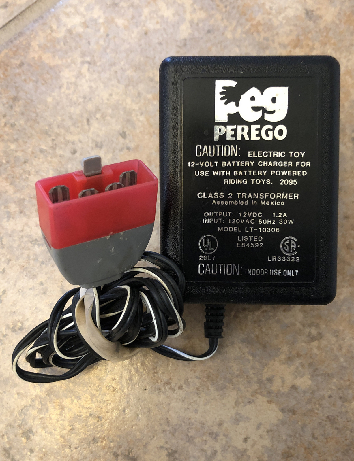 Peg Perego Official 12V 1.2A Model LT-10306 Battery Charger | eBay