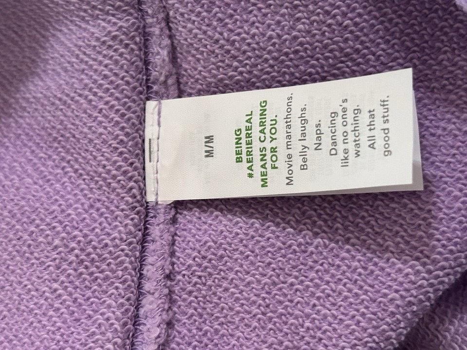 NWT Aerie Cozy Lavender Oversized Crew Sweatshirt Medium ~ going off ...