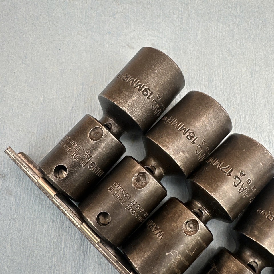 Mac Tools USA 10 Pc Metric Impact Swivel Socket Set 12 Point 3/8” Drive ...