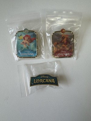 Disney Lorcana Pin Set League Promo The First Chapter Ariel /Scar /Logo ...