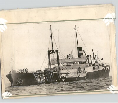 Italian STEAMER SHIP Campana Broken IN HALF Vintage Rare 1925 Press ...