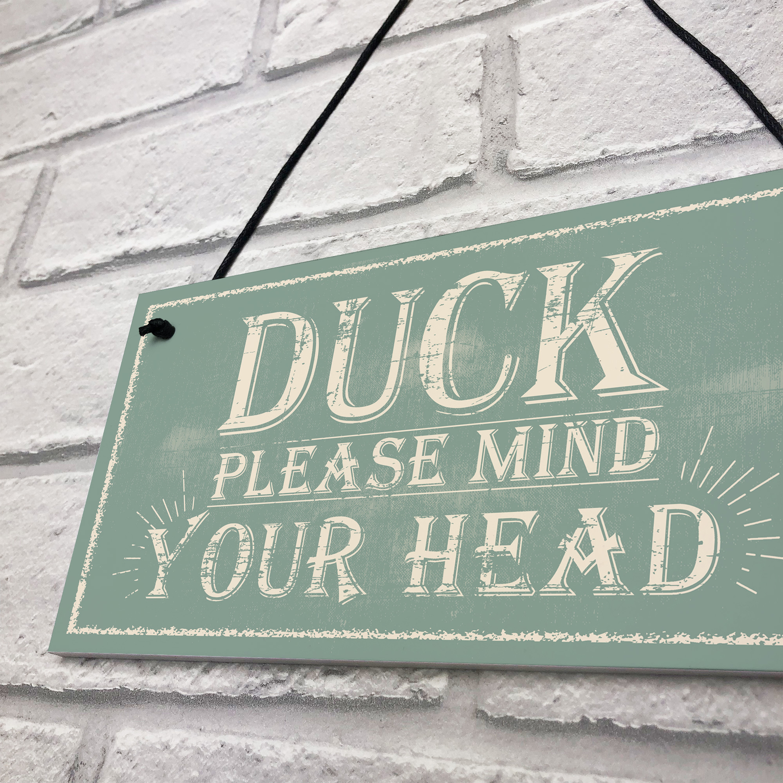 Duck Mind Your Head Friendship Home Gifts Door Wall Plaques Notice Step ...