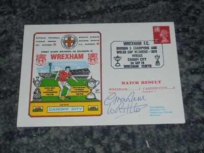 GRAHAM WHITTLE -WREXHAM V CARDIFF FDC - FOOTBALLER SIGNED- (2) | eBay UK
