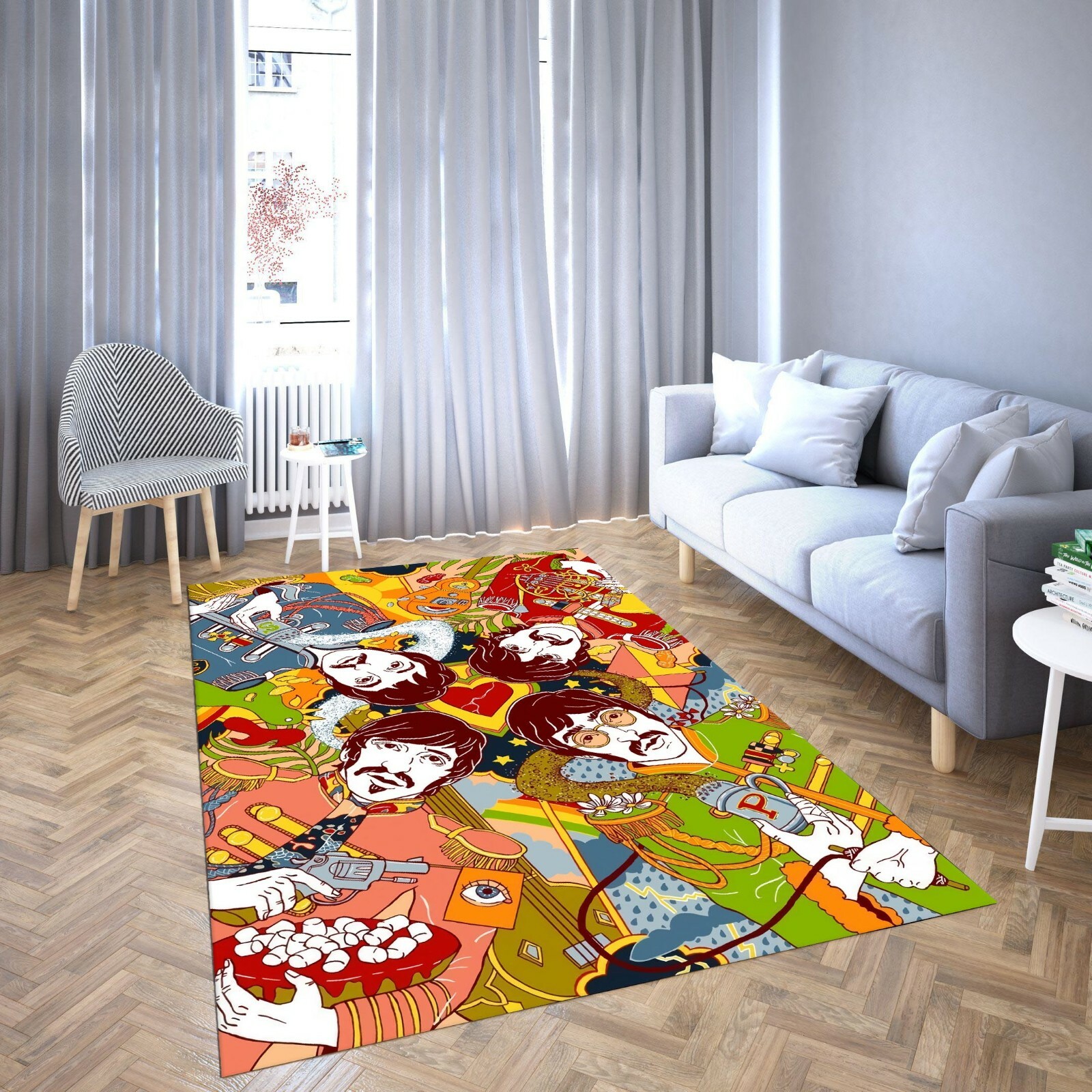 Beatles Rug, Fan Rug, Area Rug,Modern Rug, Non Slip Floor Carpet ...