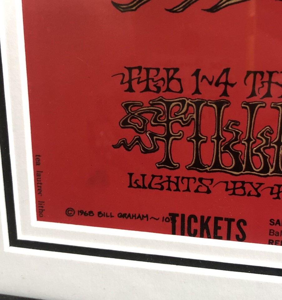 Jimi Hendrix BG-105 2nd Print Flying Eyeball Poster Rick Griffin 1968 ...
