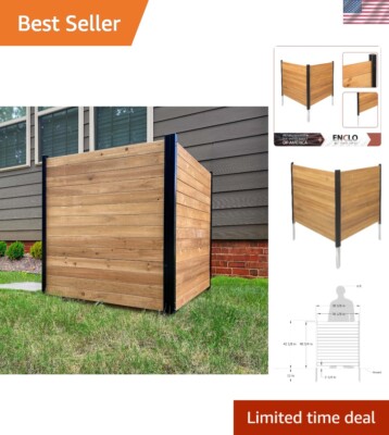 Eco-Friendly Cedar Privacy Fence Screen Kit - No-Dig Installation, 38 ...