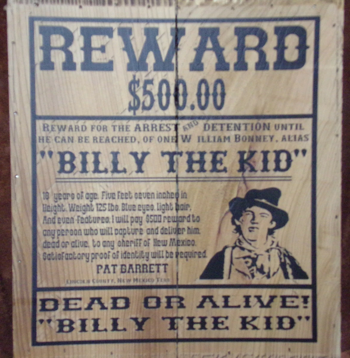 Authentic Western Wanted Poster