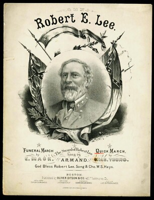 1864 Civil War Robert E Lee Quick March C Young Original Sheet Music ...