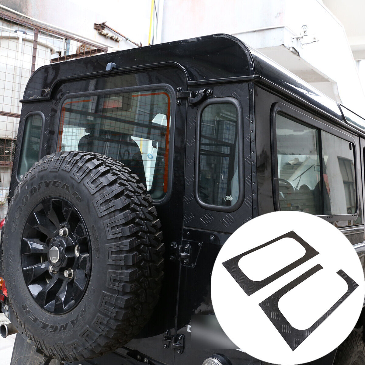 Cadre décoratif de protection vitre latérale hayon en alliage pour Land ...