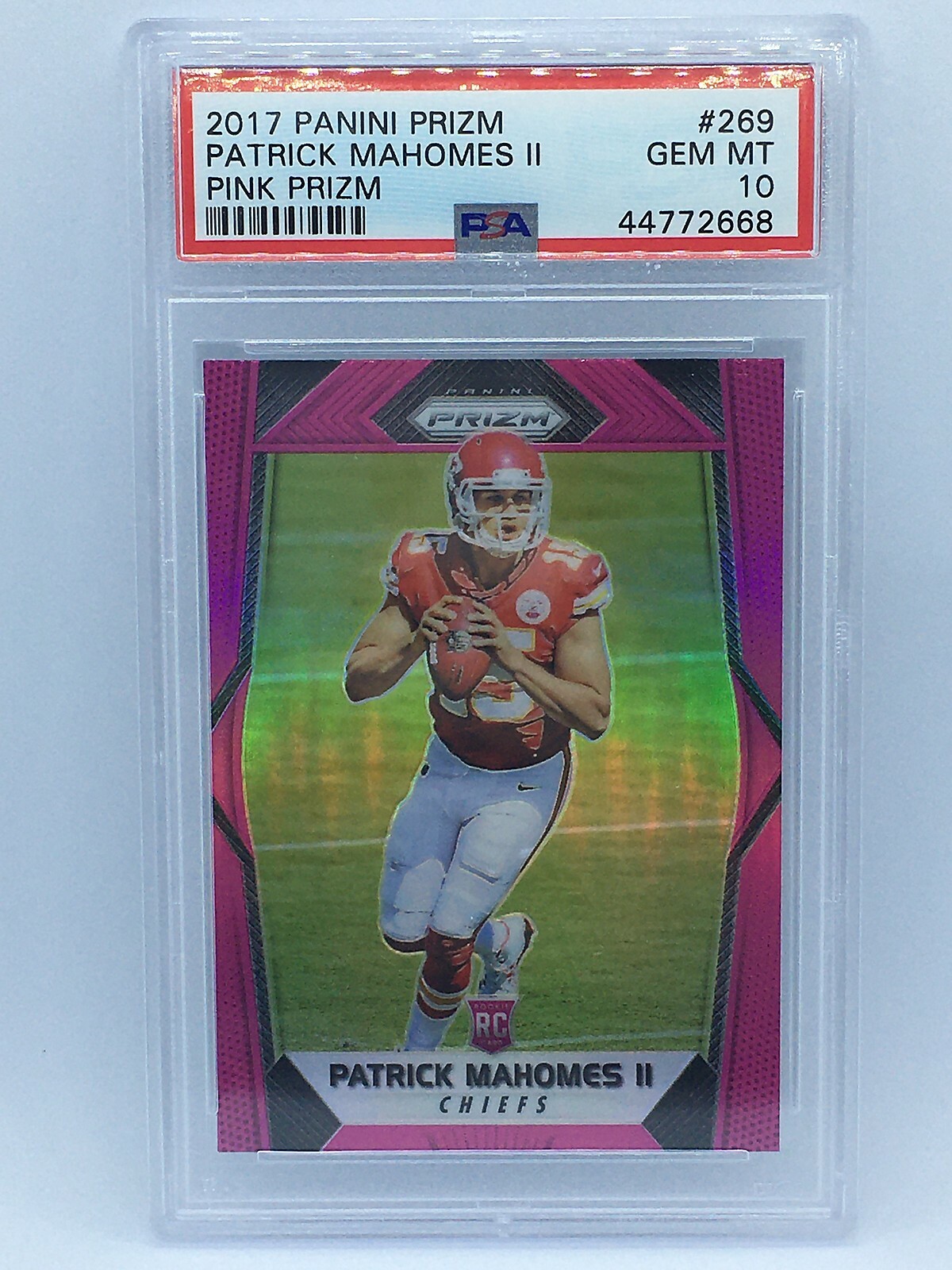 2017 Prizm Retail Pink Prizm SP PATRICK MAHOMES Rookie RC PSA 10 GEM ...