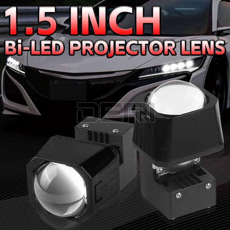 4x 1.5" inch Mini Bi LED Projector Lens 80W 6000K Headlight Retrofit ...