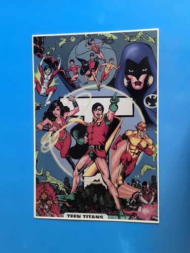 CLASSIC TEEN TITANS DC COMICS POSTER PIN UP WONDER GIRL-KID FLASH ...