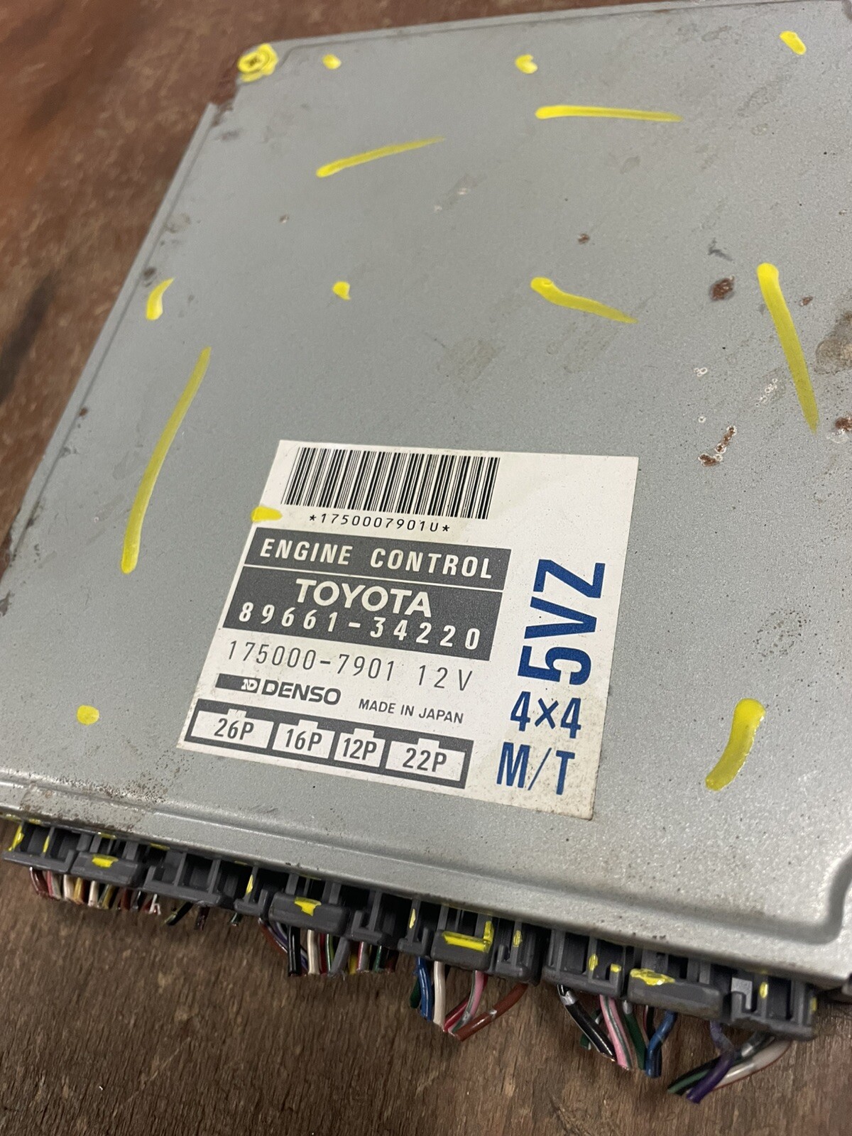 89661-34220 5VZ TOYOTA T100 ECM ECU PCM PCU COMPUTER ENGINE CONTROL ...