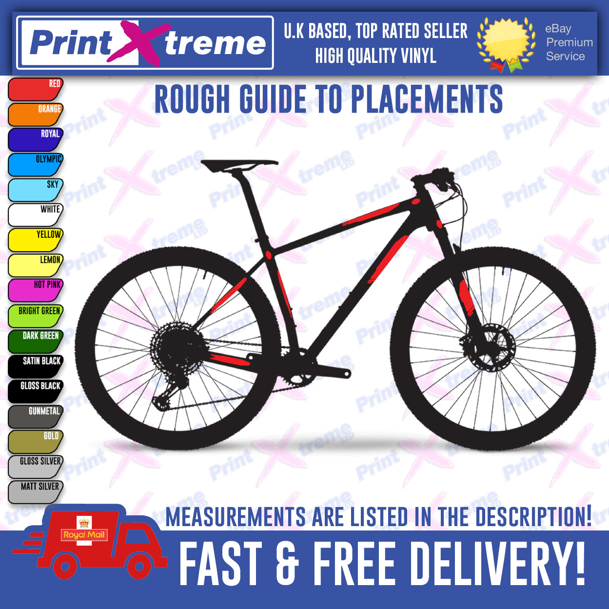 BIKE FRAME PROTECTION Stickers Decal Mountain fork Cycling MTB BICYCLE ...