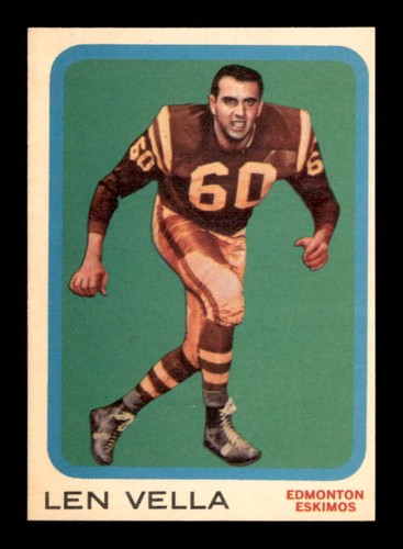 1963 Topps CFL #25 Len Vella EXMT/EXMT+ X2544482 | eBay