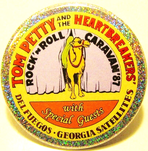 Tom Petty PIN BUTTON 1987 Concert Tour Tribute Heartbreakers Georgia ...