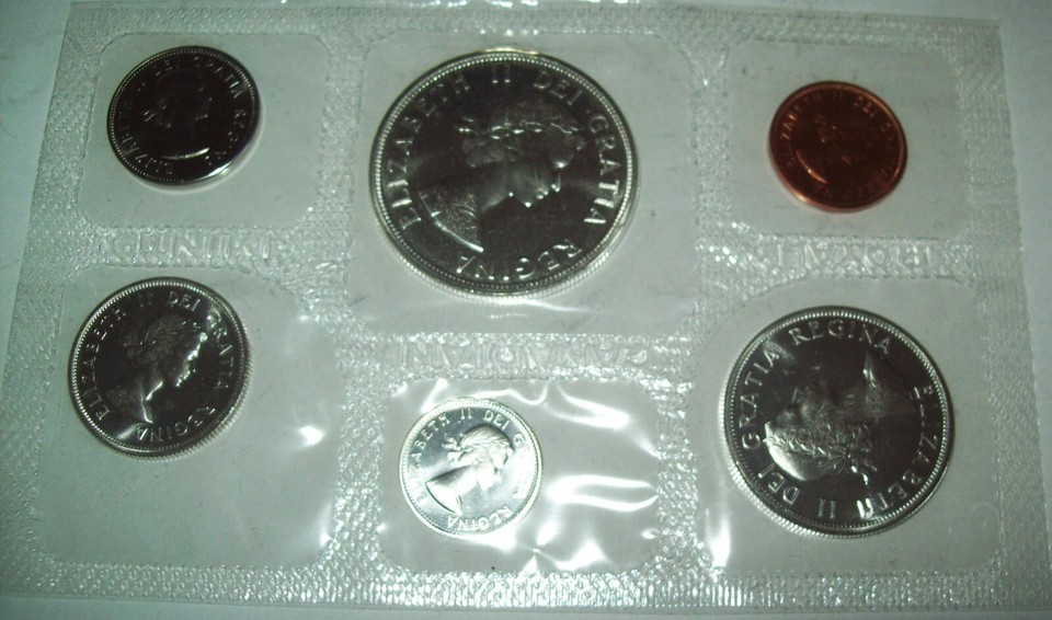 1964 Canada Proof-Like Silver 6 Coin Set Royal Canadian Mint with COA ...