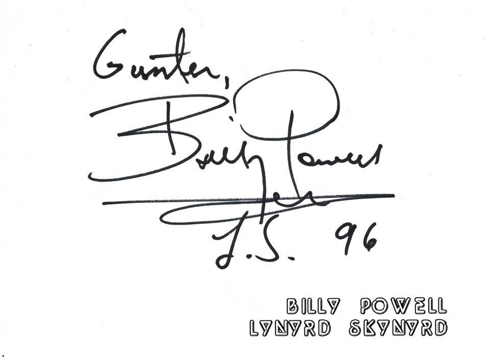 Lynyrd Skynyrd Autographs 7 Cards, 5 x 7 inches each, 1996, CoA | eBay