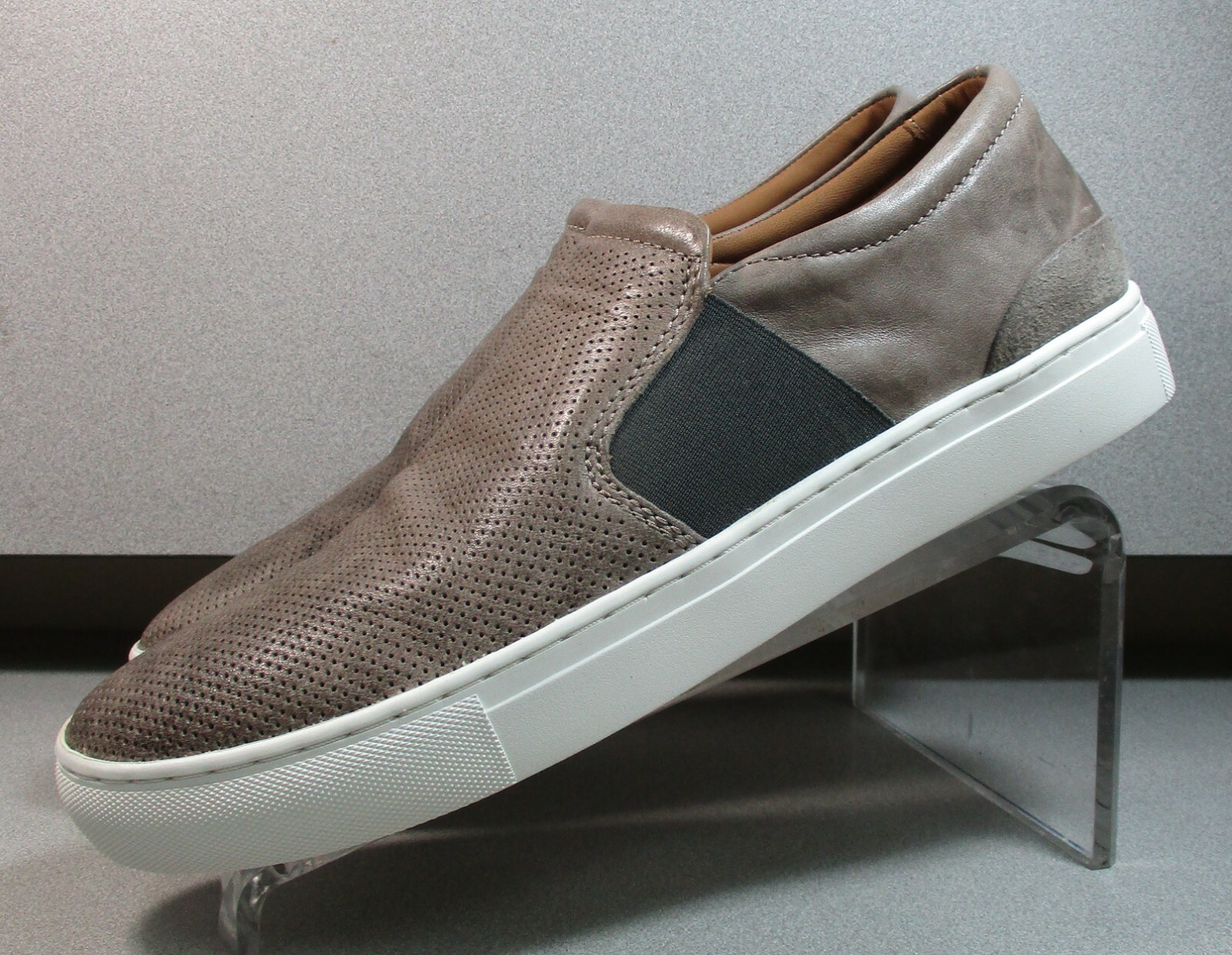 258649 MS50 BANKS SLIP ON MEN'S SHOES SIZE 13 M GRAY LEATHER JOHNSTON ...