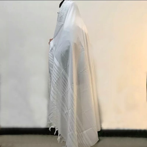 Tallit Israel Jewish Talit New Design White Color Polyester Large Size ...