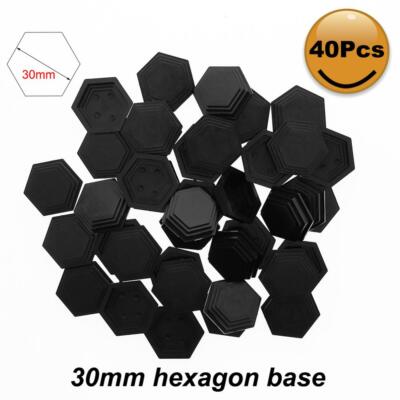 MB26 40pcs Plastic 30mm Hexagon Base Model Bases for War Games | eBay