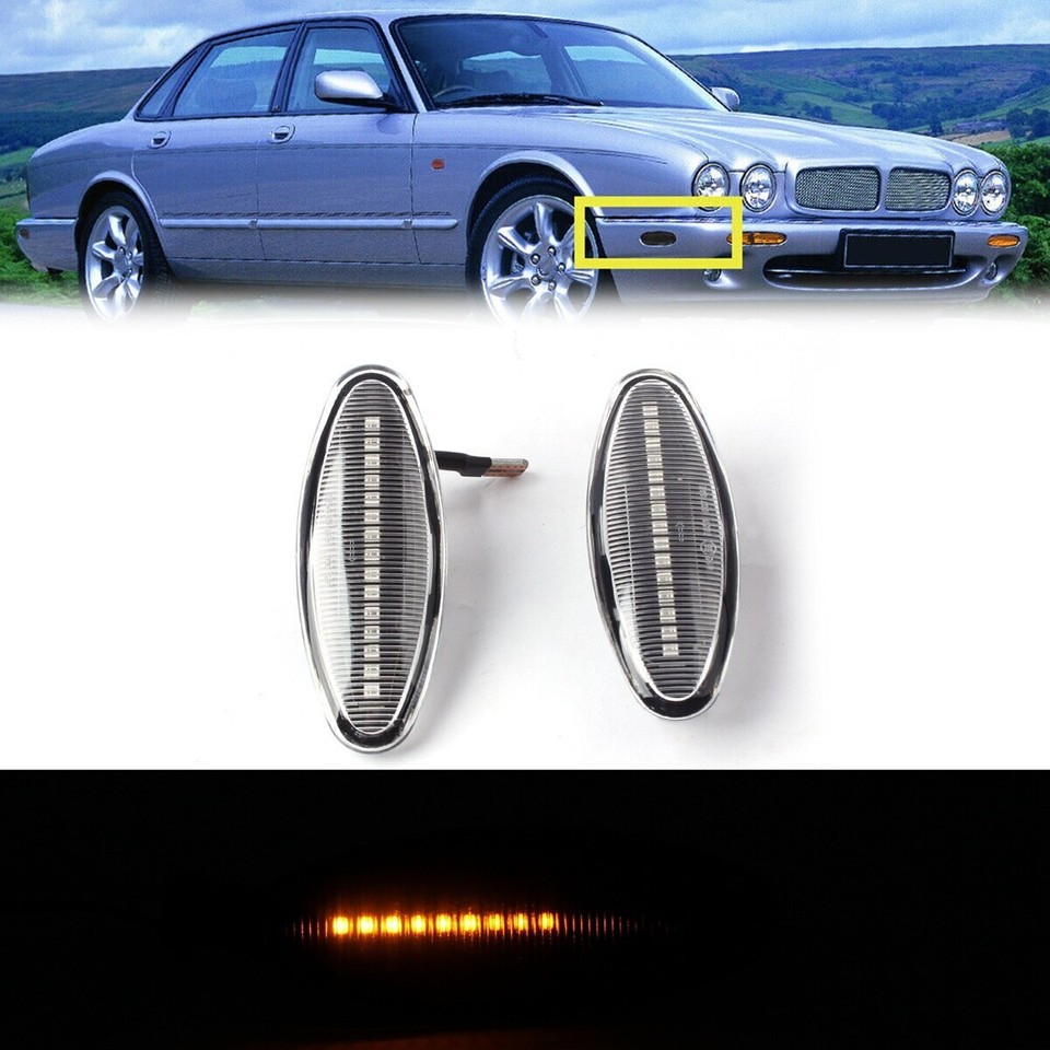 Dynamic Turn Signal Light Side Marker Lamp Indicator for Jaguar XJ X350 ...
