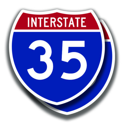 INTERSTATE 35 DECAL 2 Stickers Highway Sign Road Route Bogo Car Truck ...